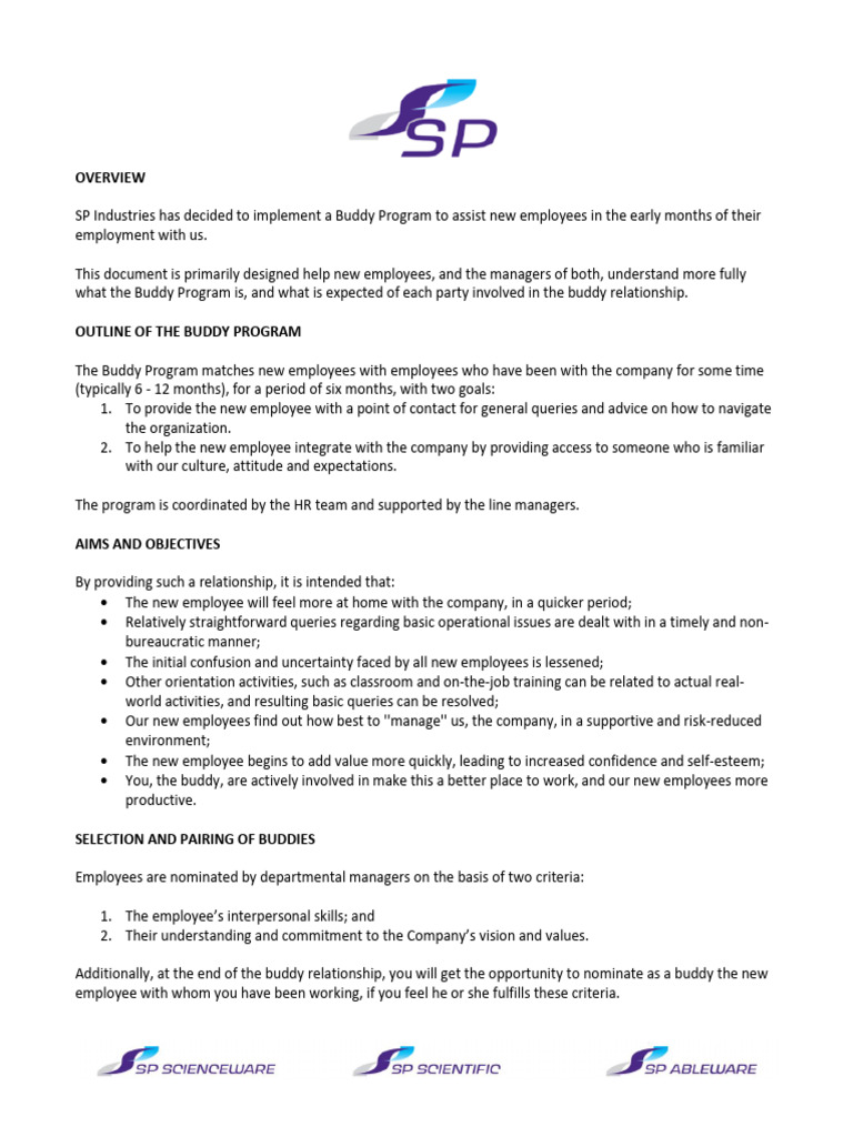 Buddy Program | PDF | Mentorship | Social Psychology