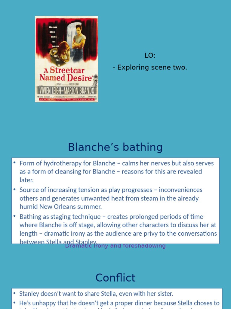 Blanche's Bathing: Symbolism & Conflict | PDF