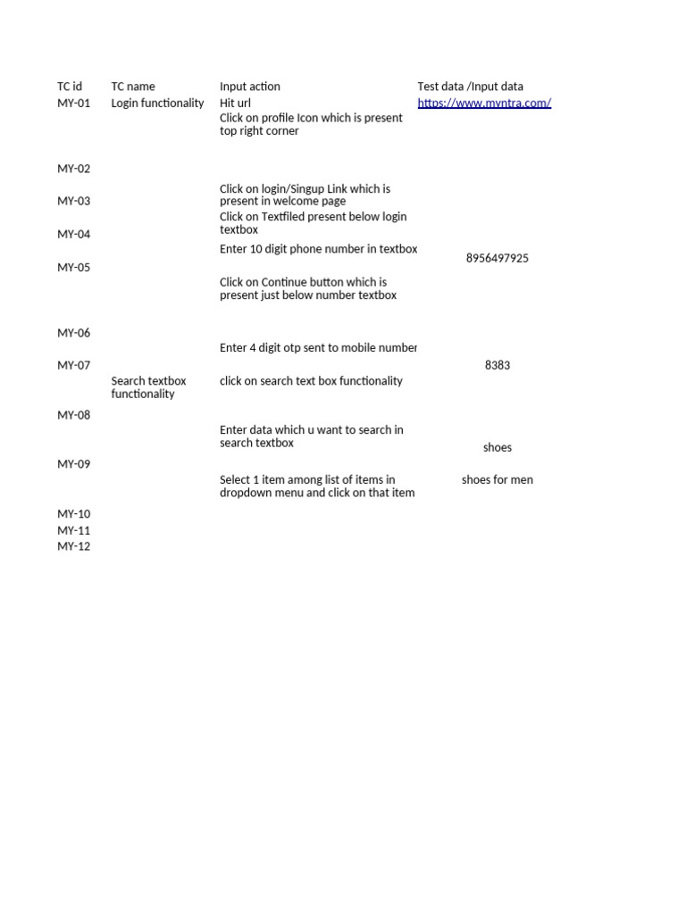 Myntra | PDF | Cursor (User Interface) | Menu (Computing)