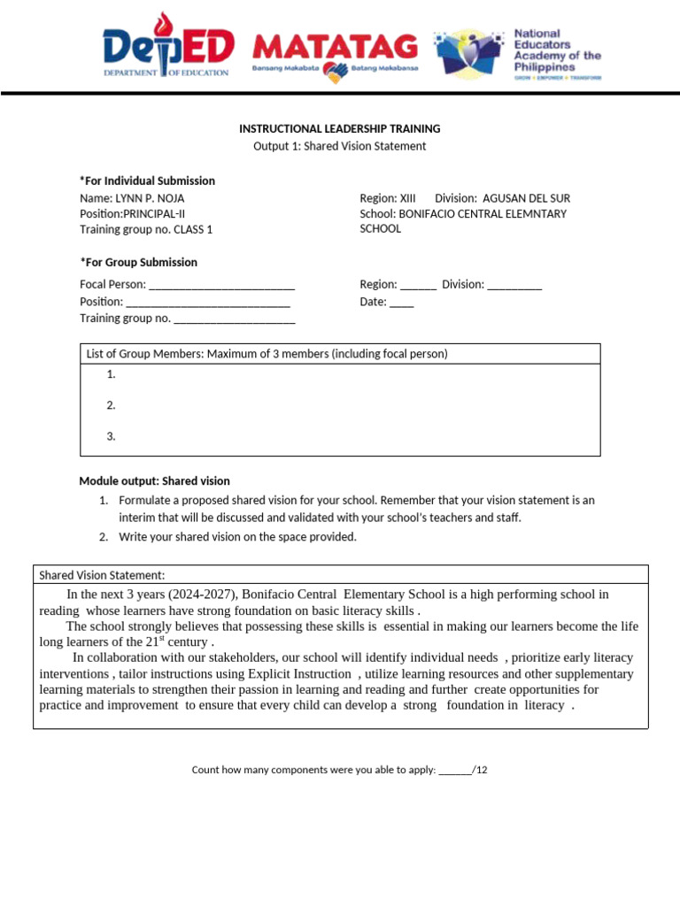ILT Module 1 Output 1 | PDF | Literacy | Learning