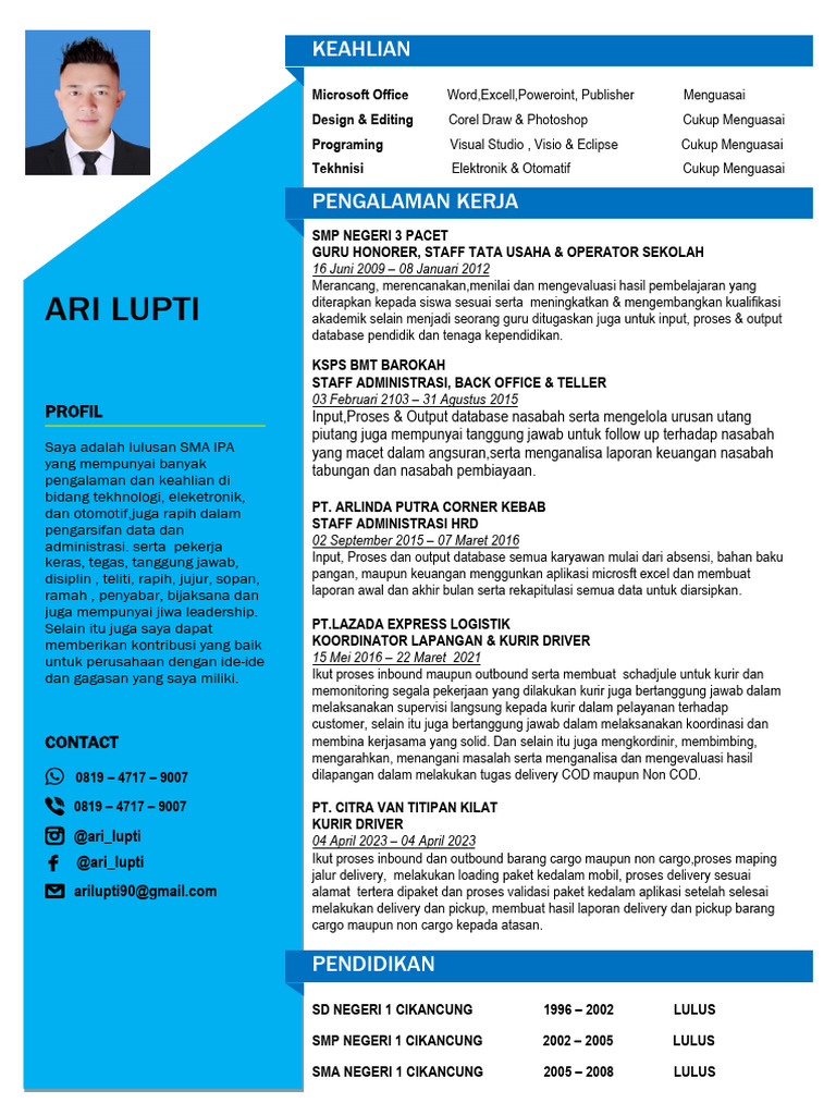 CV & Resume Pt. Gogo Exspedisi Transindo | PDF