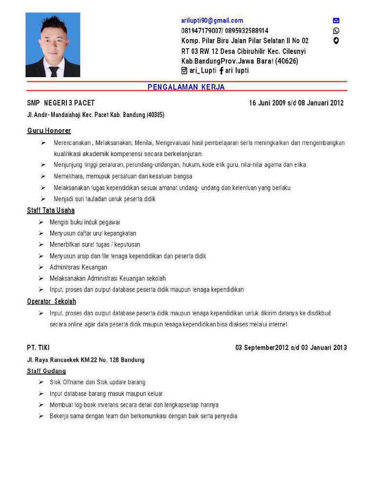 CV & Surat Lamaran - 11zon | PDF