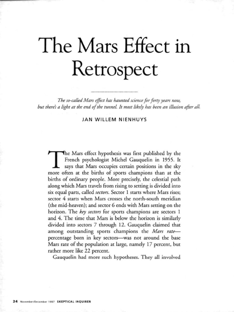 The Mars Effect | PDF | Science