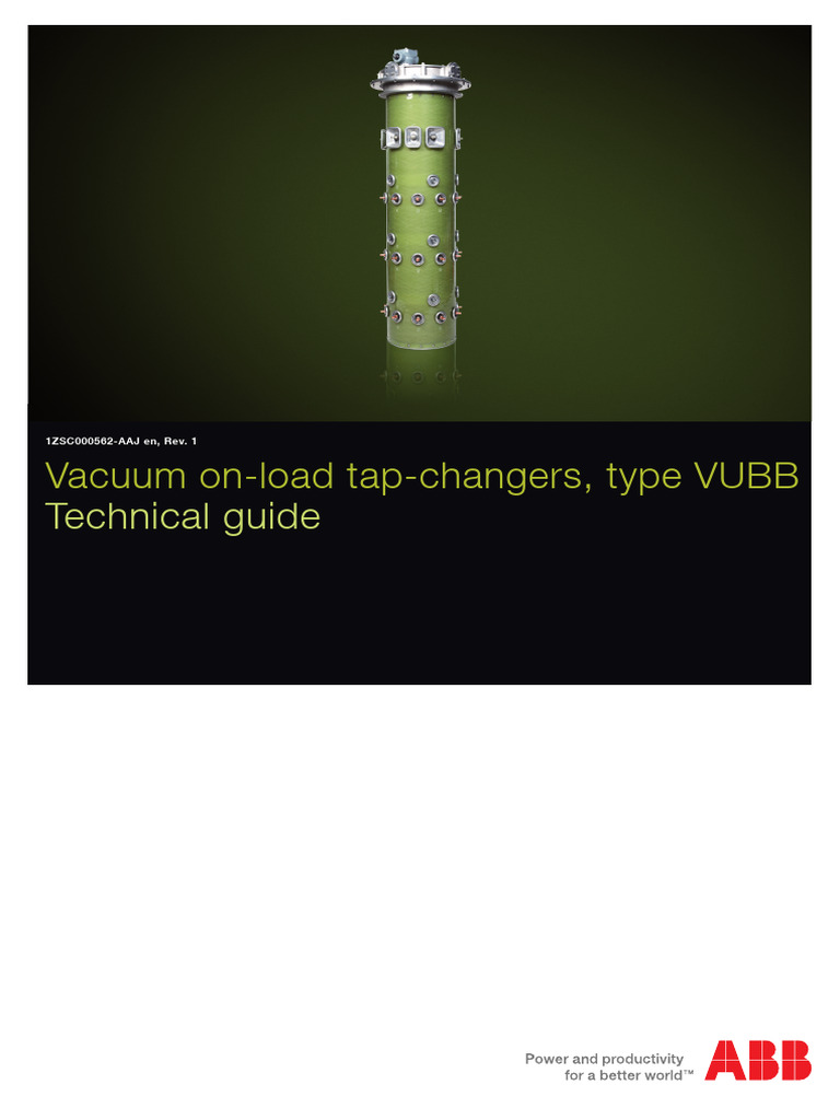 Vacuum - OLTC - Type - VUBB - Technical Guide - en | PDF | Transformer ...