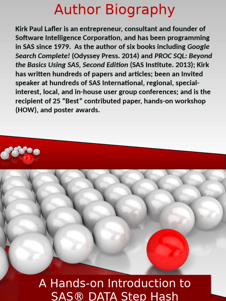 A Hands-On Introduction To SAS DATA Step Hash Programming Techniques (V2) | PDF | Sas (Software ...