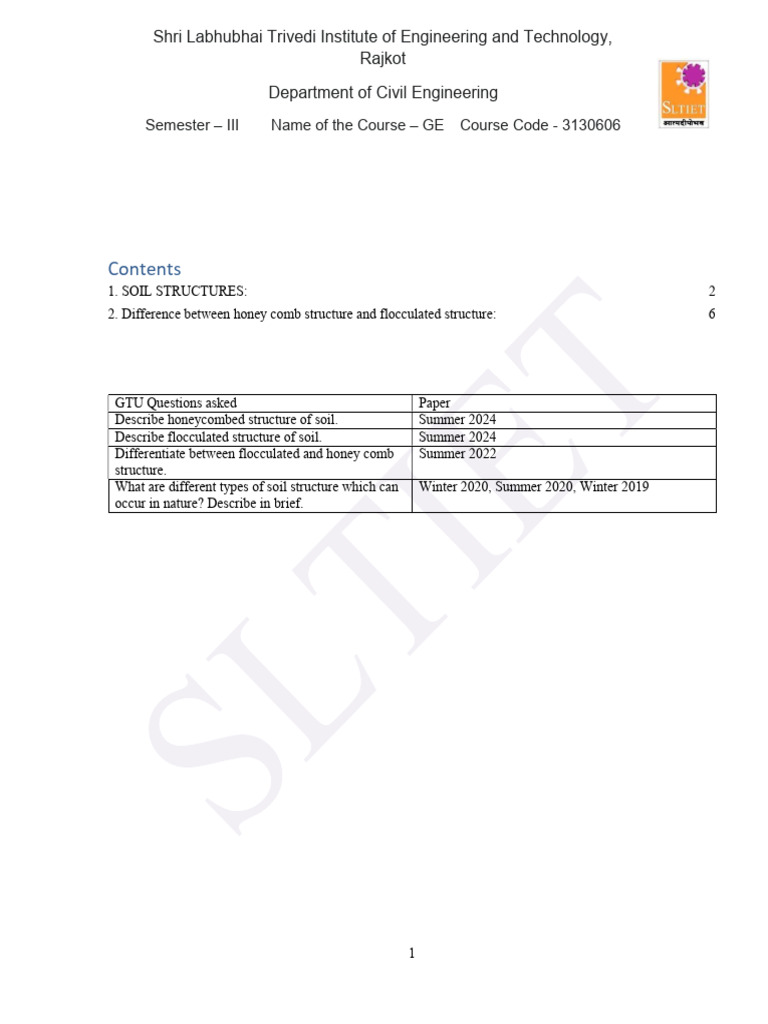 Soil Structure | PDF | Clay | Soil