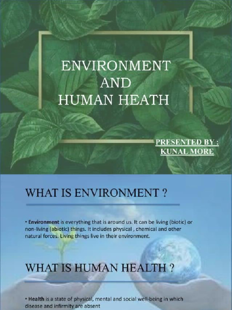 Environment and Human Health | PDF