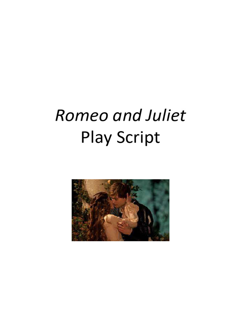 Romeojuliet Script | PDF | Characters In Romeo And Juliet | Literary ...