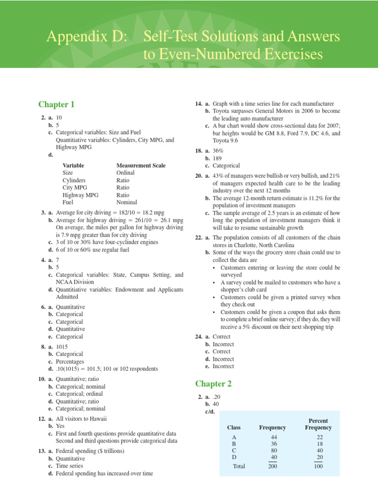 Appendix D - Dap An Bai Tap So Chan | PDF | Fuel Economy In Automobiles ...