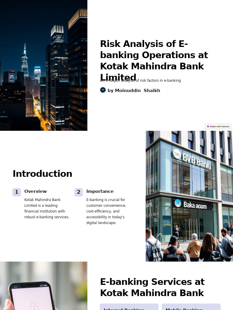 E-Banking Risk Analysis at Kotak Bank | PDF | Computer Security | Security