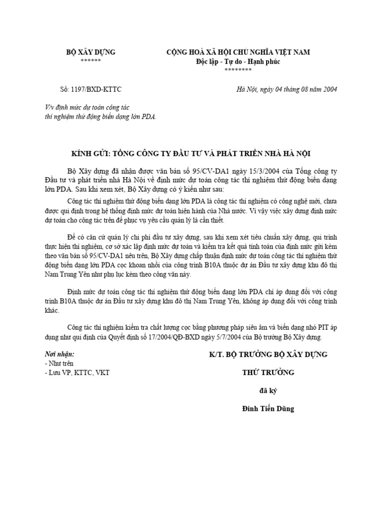 1197-BXD-KTTC Thi Nghiem PDA | PDF