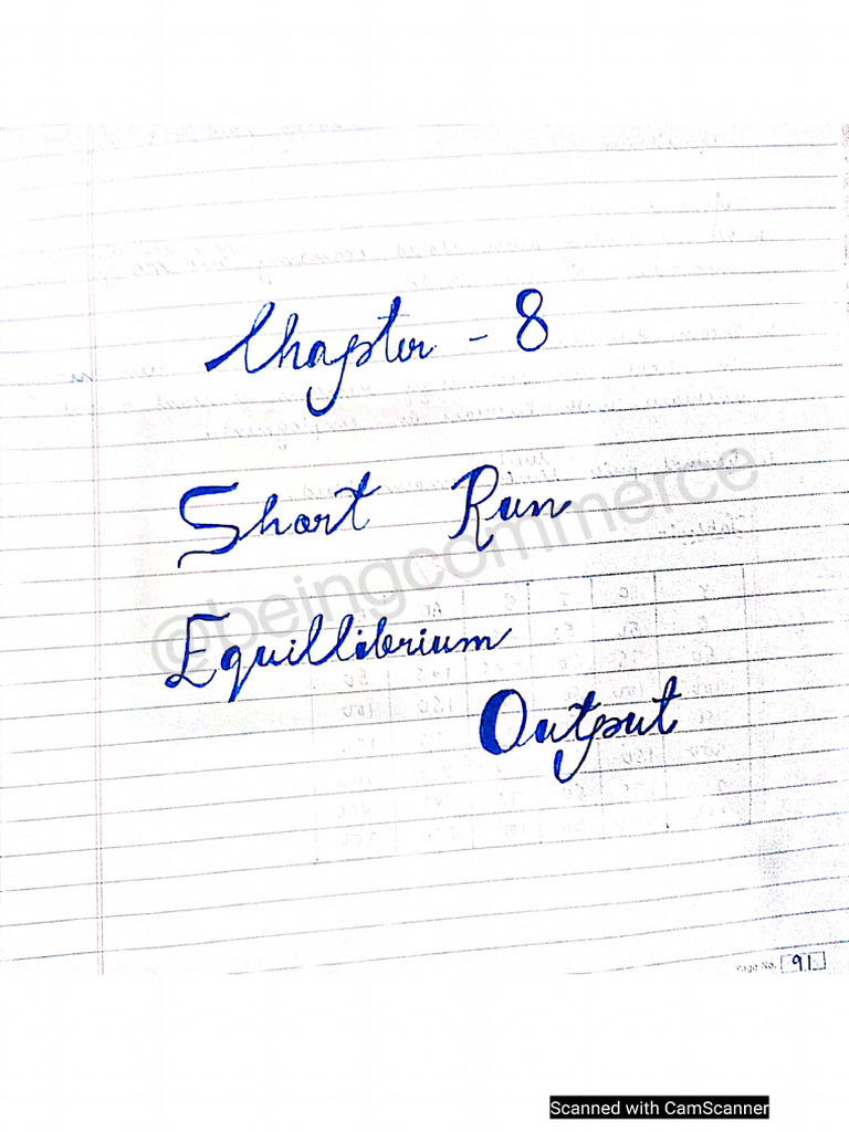 Short Run Equilibrium | PDF