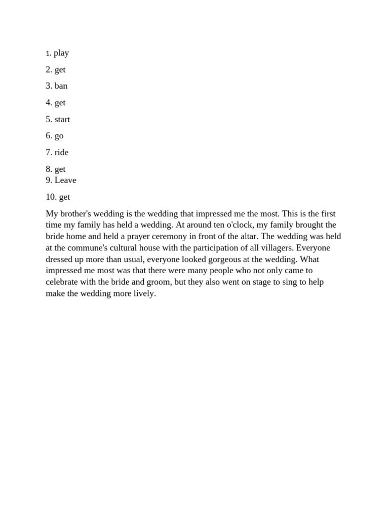 Vocabulary and Writing Task | PDF