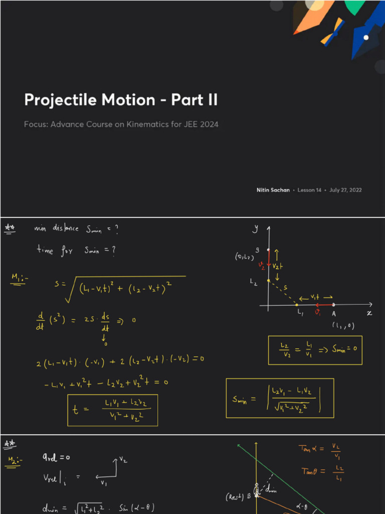 Projectile Motion Part II With Anno | PDF