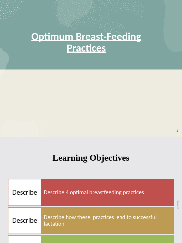 Optimal Breastfeeding Practices Guide | PDF | Breastfeeding | Breast Milk