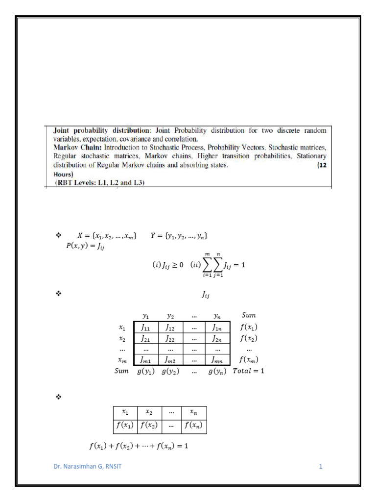 2.1 Joint Probability Disribution | PDF | Applied Mathematics ...