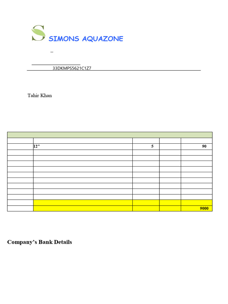 Air Stone Invoice | PDF
