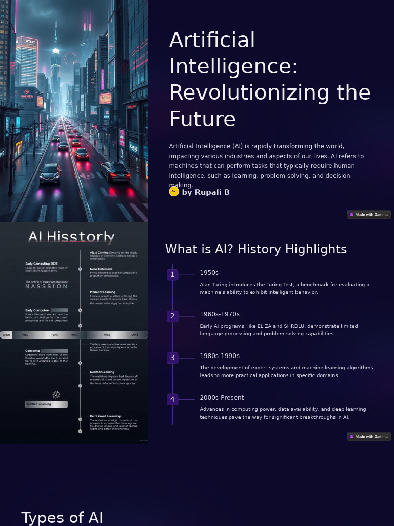 Artificial Intelligence Revolutionizing The Future Pdf Artificial