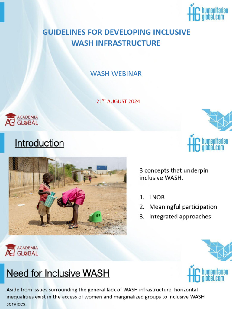 Inclusive WASH Infrastructure Webinar 21082024 | PDF | Wash | Social ...