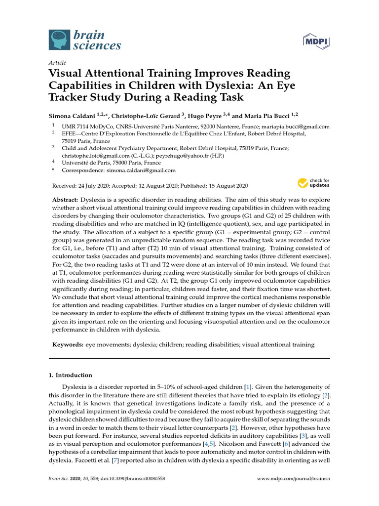 2 Visual Attentional Training Improves Reading Capabilities in Children ...