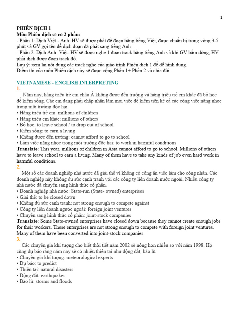 Av265b2 Bai Tap Phien Dich PDF Free | PDF