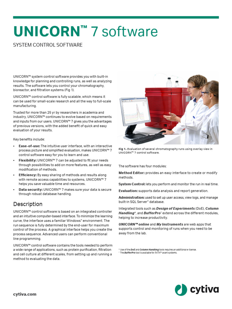 UNICORN 7 Chromatography System Software CY12681 31mar22 DF | PDF ...