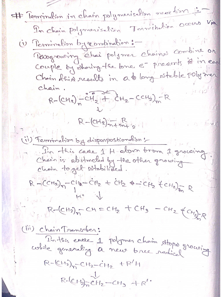 Kinetics Polymerization | PDF