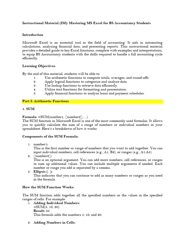 IM Excel BSA 021810 | PDF | Debits And Credits | Interest
