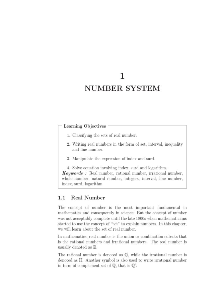 Real Number System Guide | PDF | Numbers | Real Number