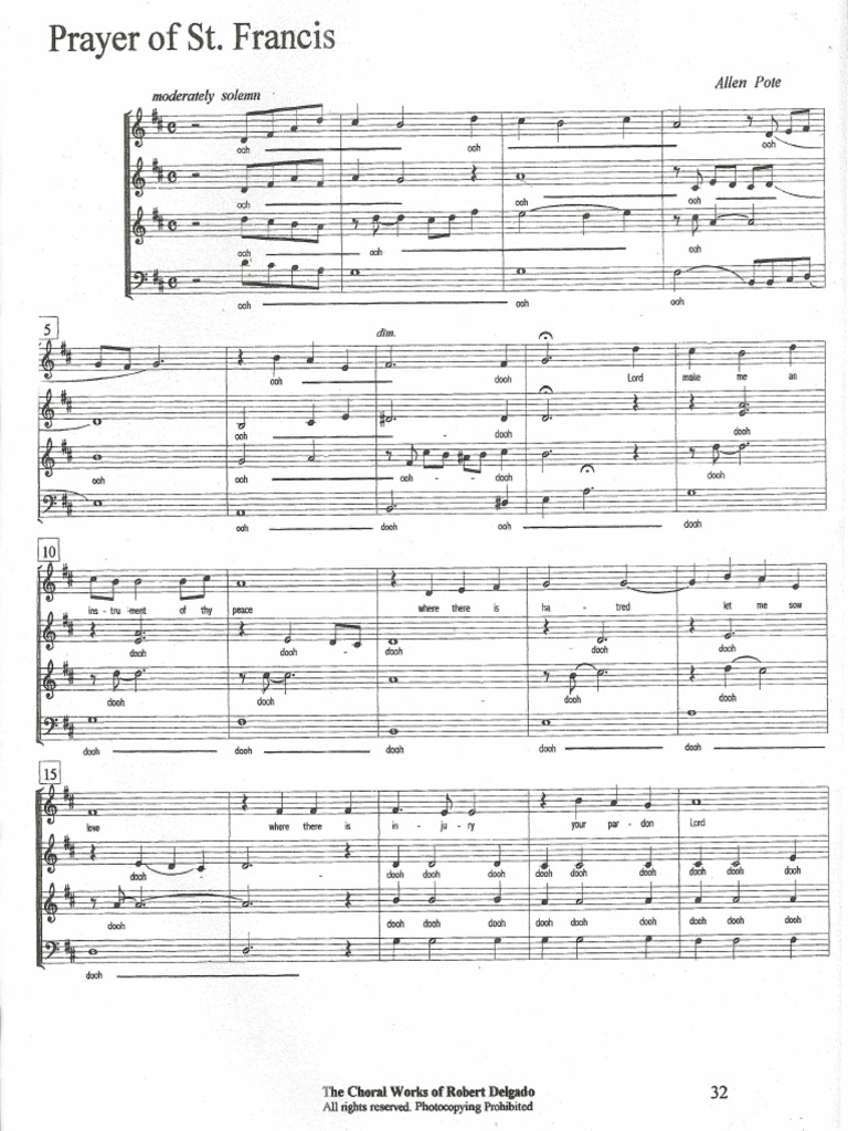 Prayer of Saint Francis Satb | PDF