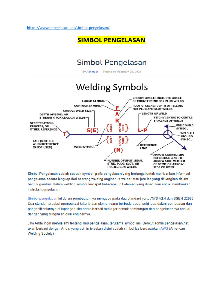 Simbol Pengelasan | PDF