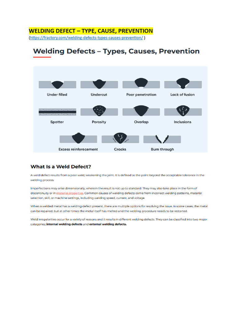 Welding Defect | PDF
