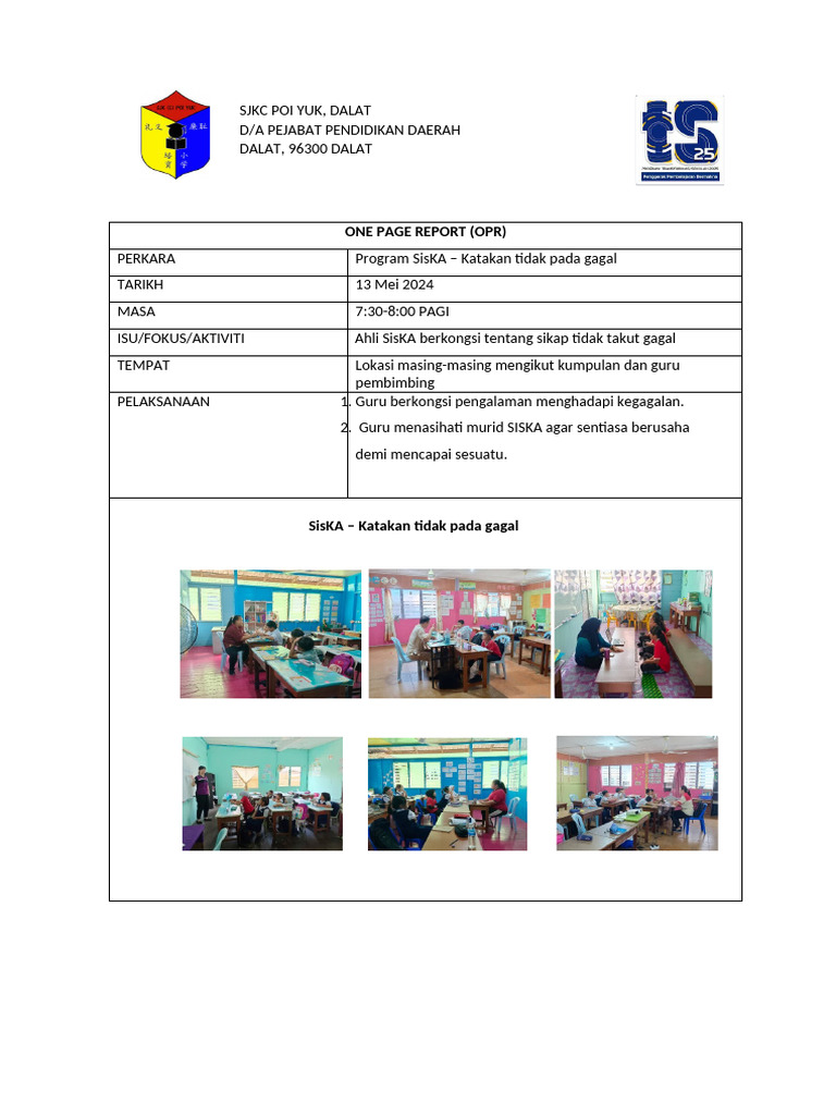 OPR Katakan Tidak Pada Gagal | PDF