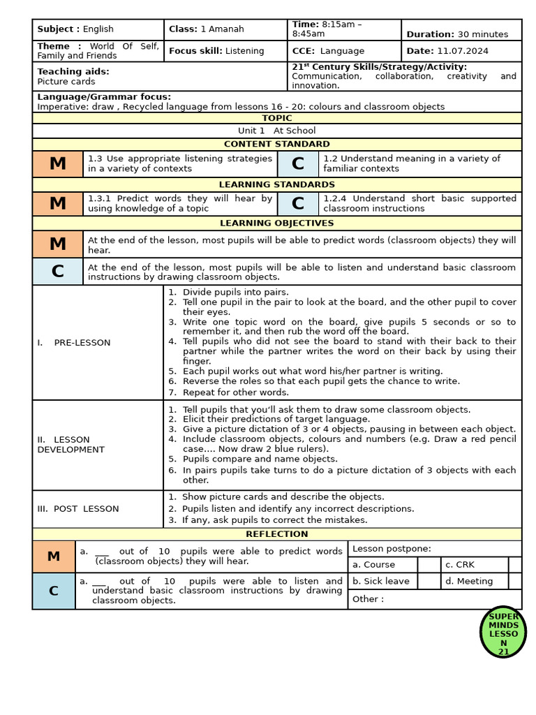 Lesson 21 | PDF | Learning | Linguistics