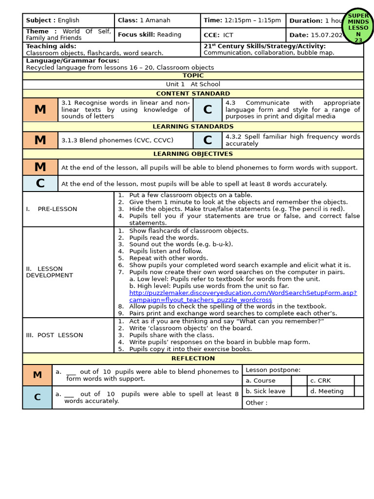 Lesson 23 | PDF | Human Communication | Learning