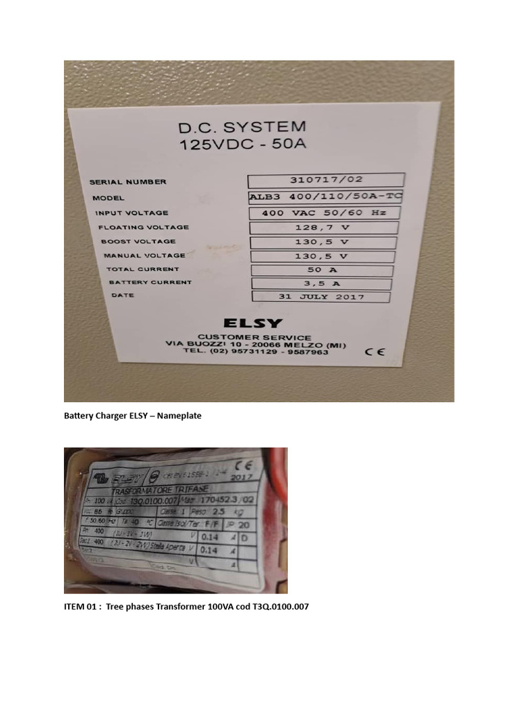 Battery Charger ELSY | PDF