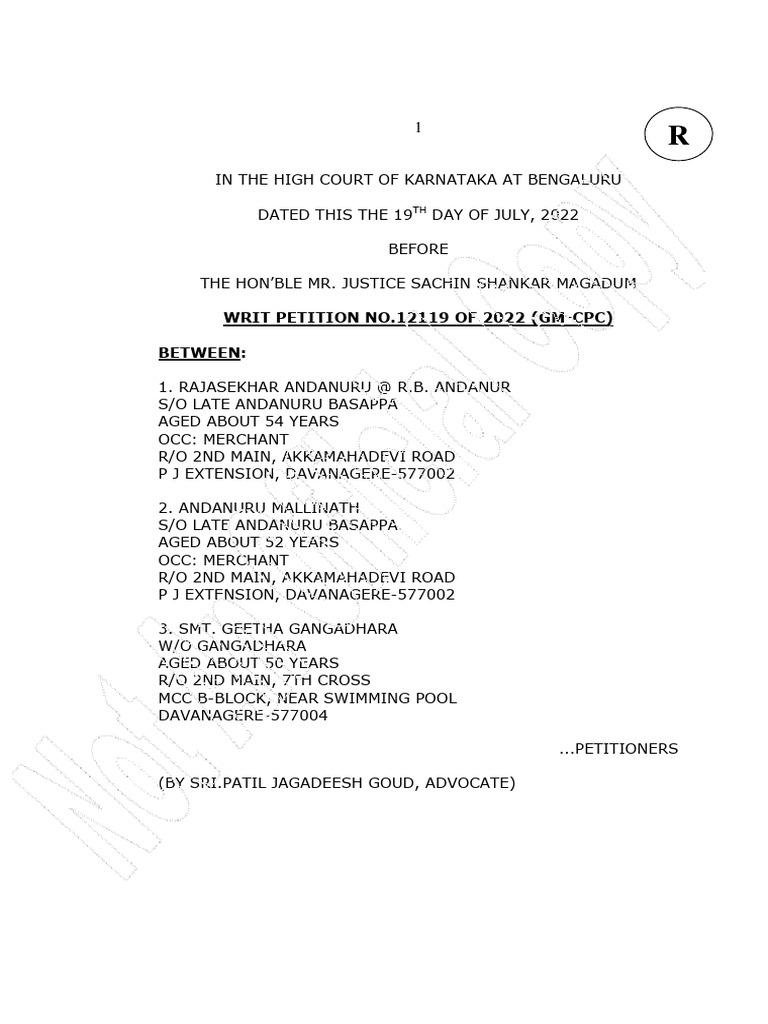 Rajasekhar Andanuru and Others Vs A. Mohan and Others | PDF | Auction | Lawsuit