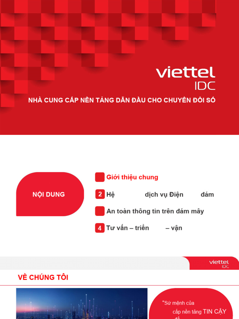 Viettel IDC - Hệ Sinh Thái DV Cloud-ATTT | PDF