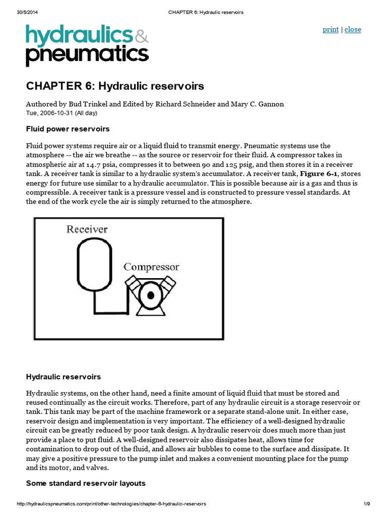 CHAPTER 6 - Hydraulic Reservoirs | PDF | Pump | Heat Exchanger