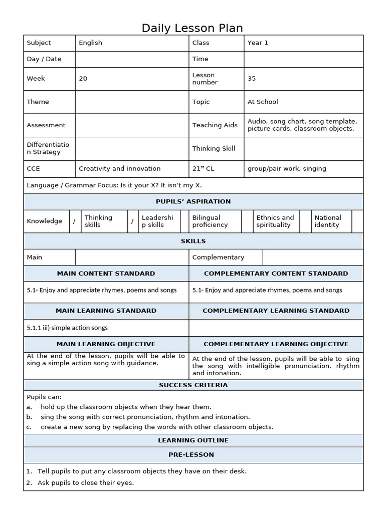 Lesson 35 ts25 | PDF | Learning | Lesson Plan