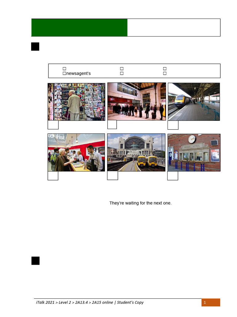 Vocabulary: Asking For Information in A Public Place | PDF | Subject ...
