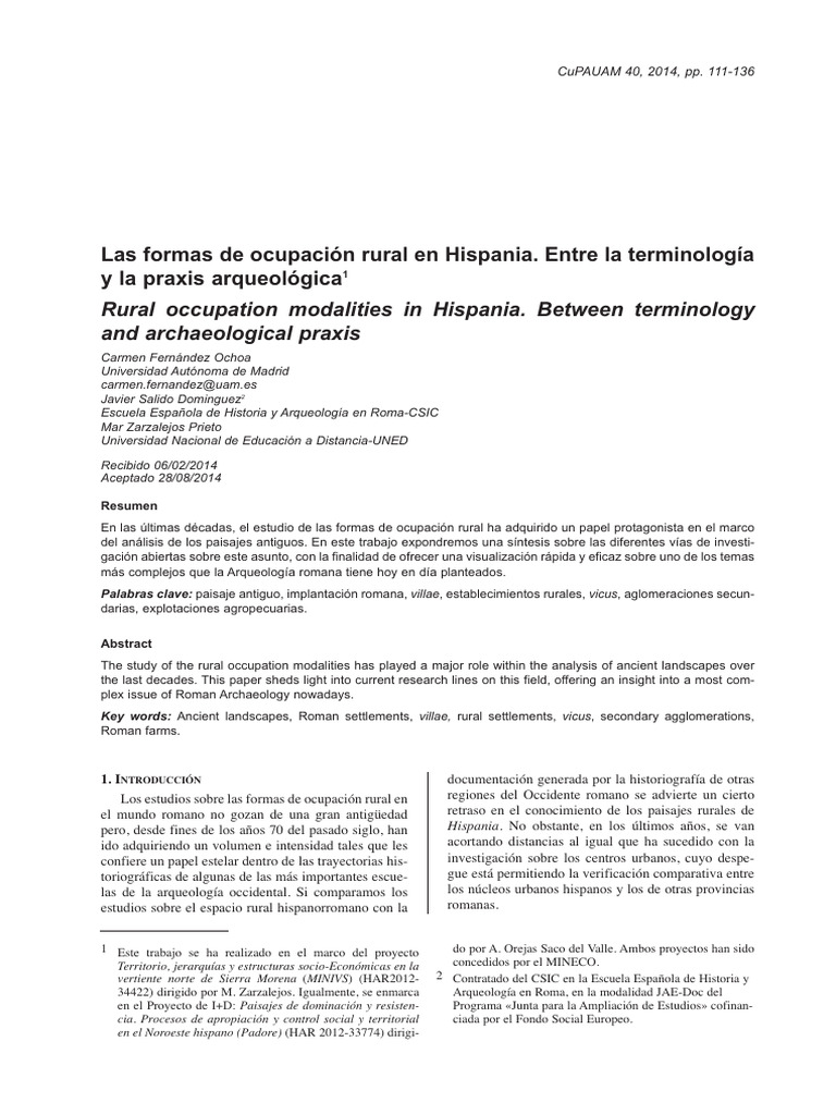 Fernandez Ochoa Et Alii 2014 | PDF | España | Arqueología