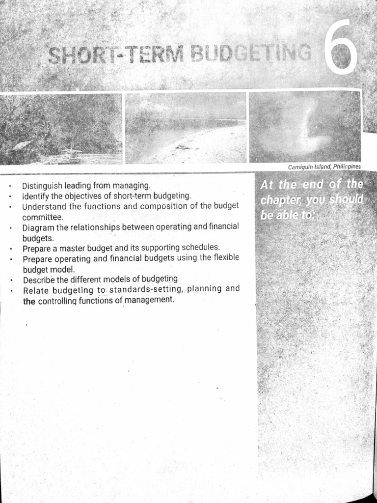 Chapter 6 - Short Term Budgeting Agamata | PDF | Budget | Demand