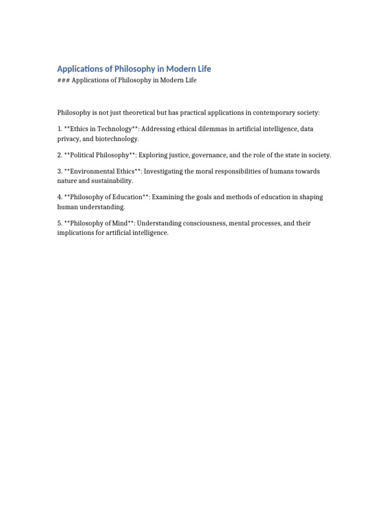 Applications of Philosophy | PDF