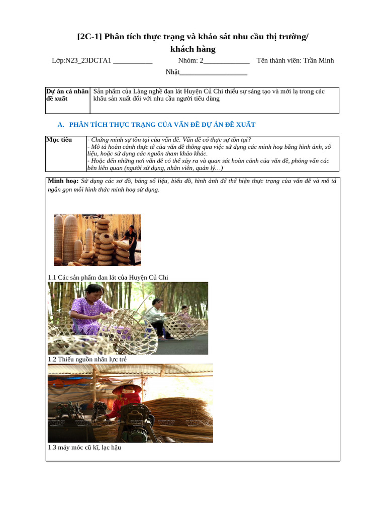 (2C-1) Phân Tích Thực Trạng - Khảo Sát Nhu Cầu Thị Trường - Khách Hàng ...