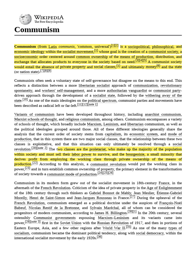 Communism | PDF | Communism | Marxism