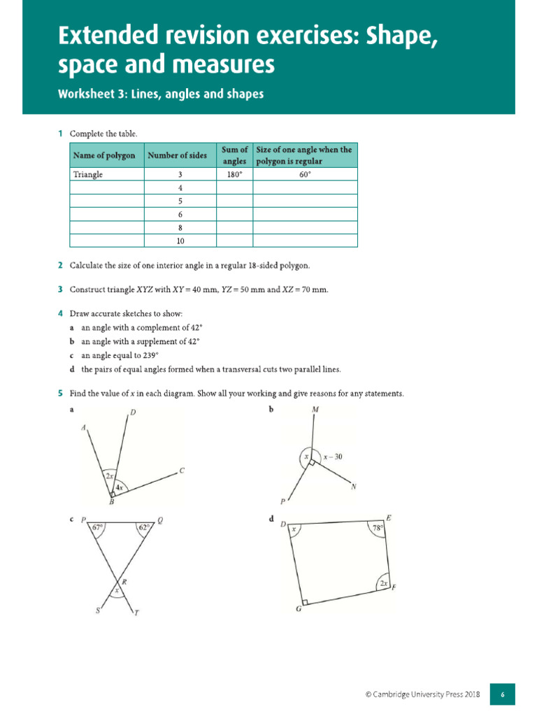 CH 3 Lines and Angles | PDF