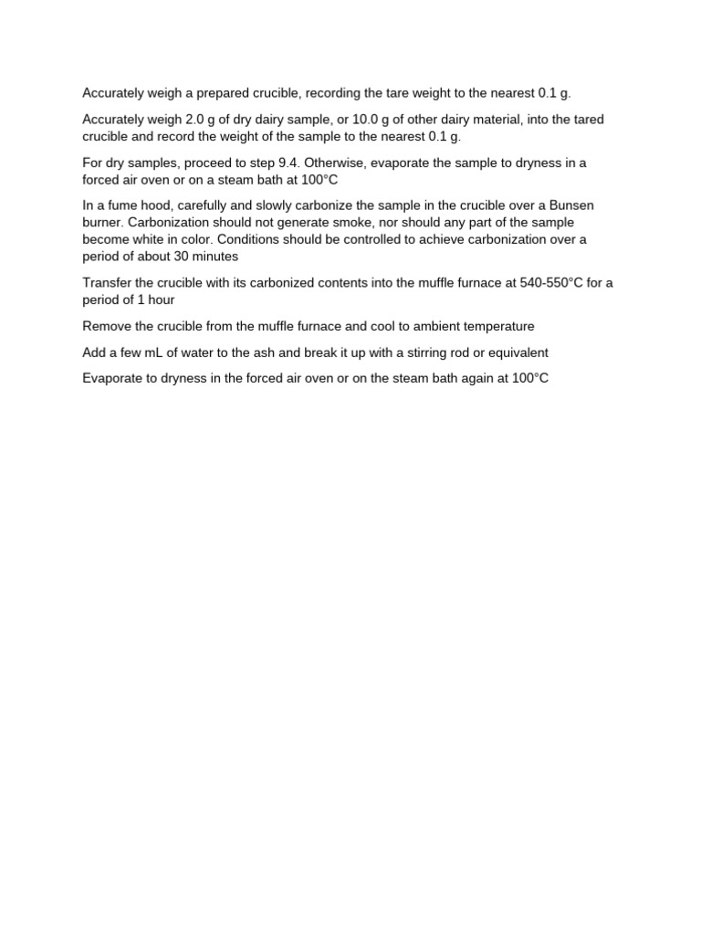 Accurately Weigh A Prepared Crucible | PDF