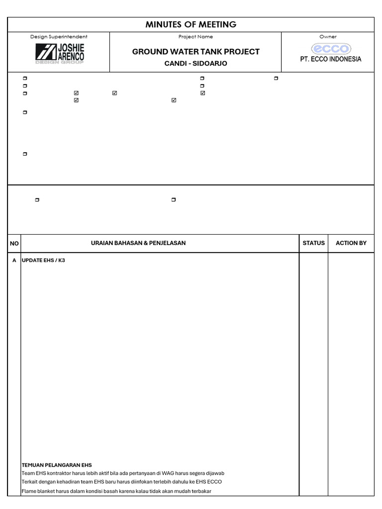 Notulen GWT ECCO | PDF
