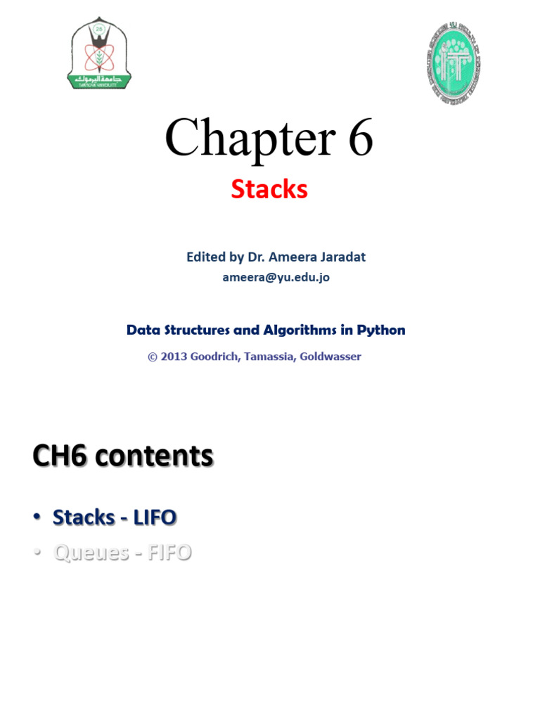 05 CS253 CH6 Part 1 ArrayStack | PDF | Computer Science | Algorithms ...